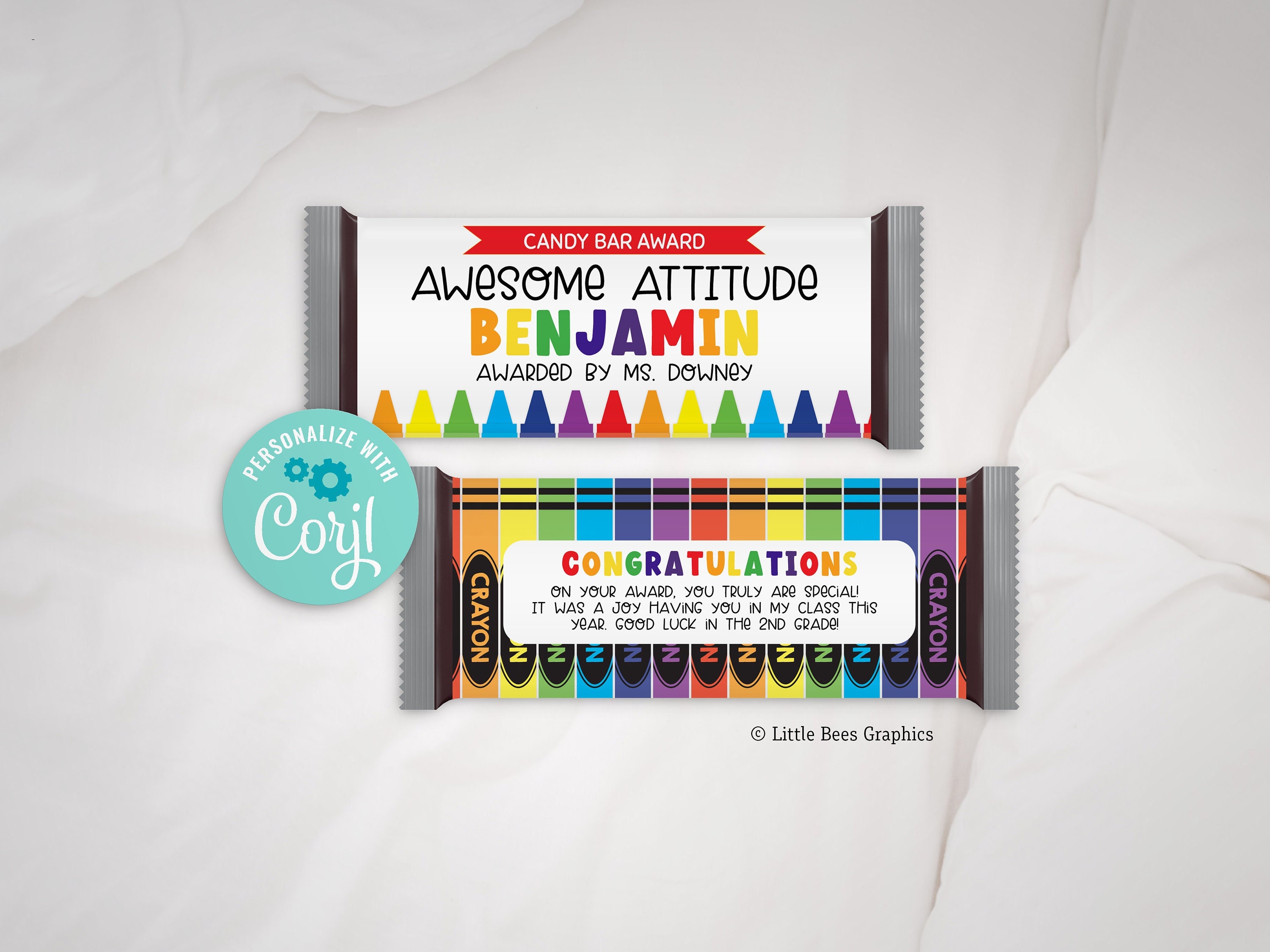 Editable Candy Bar Awards, End of the Year Awards, Personalized Candy ...