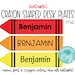 Editable Crayon Desk Plate Template, Welcome Back to School Name Plates ...
