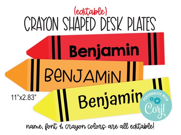 Crayon Cubby Label for Daycare or Prek, Editable in Canva - Etsy Canada