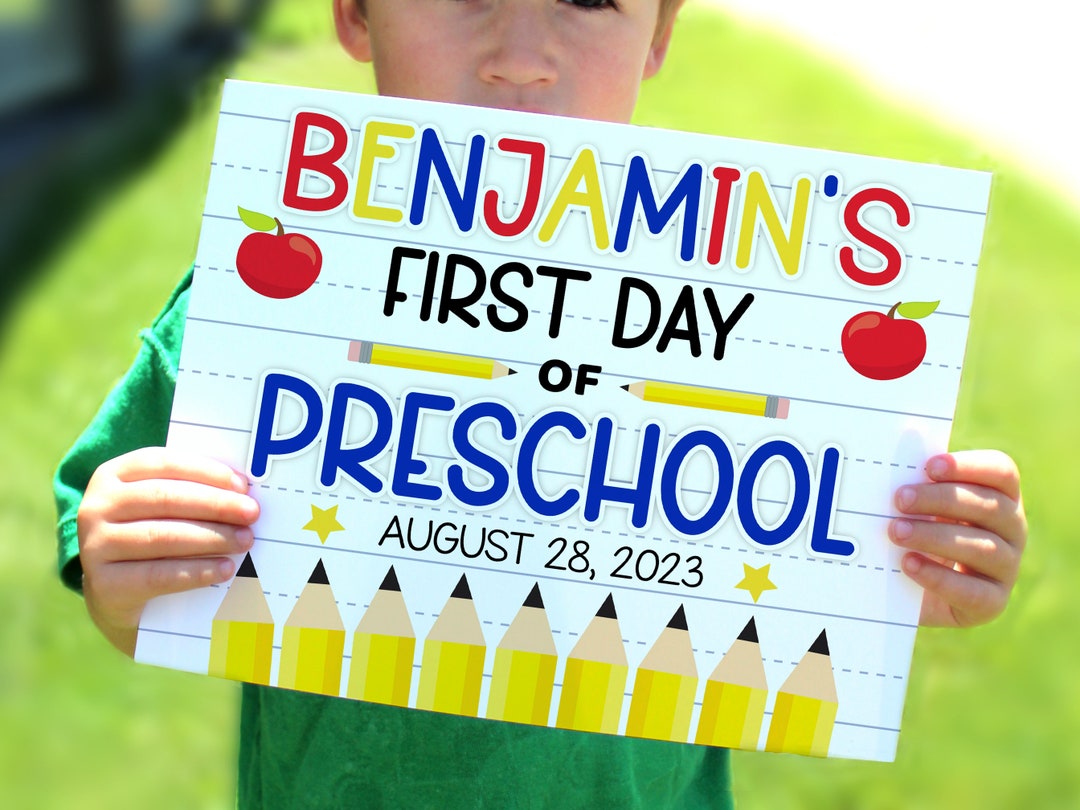 Editable Back to School Sign, Printable School Sign Template, First Day ...