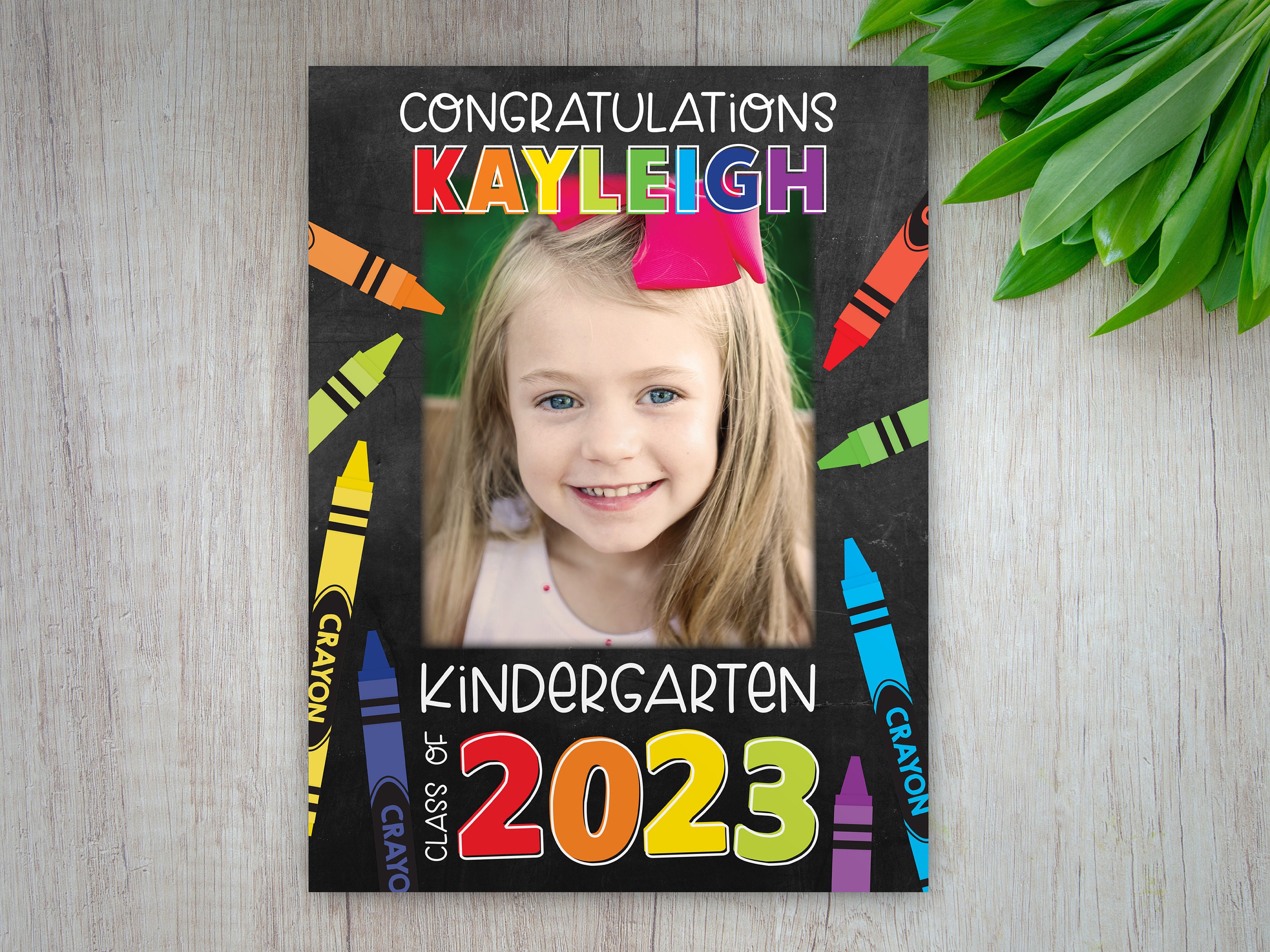 Class of 2024, Kindergarten Graduation Photo Sign, Grad Party Welcome ...