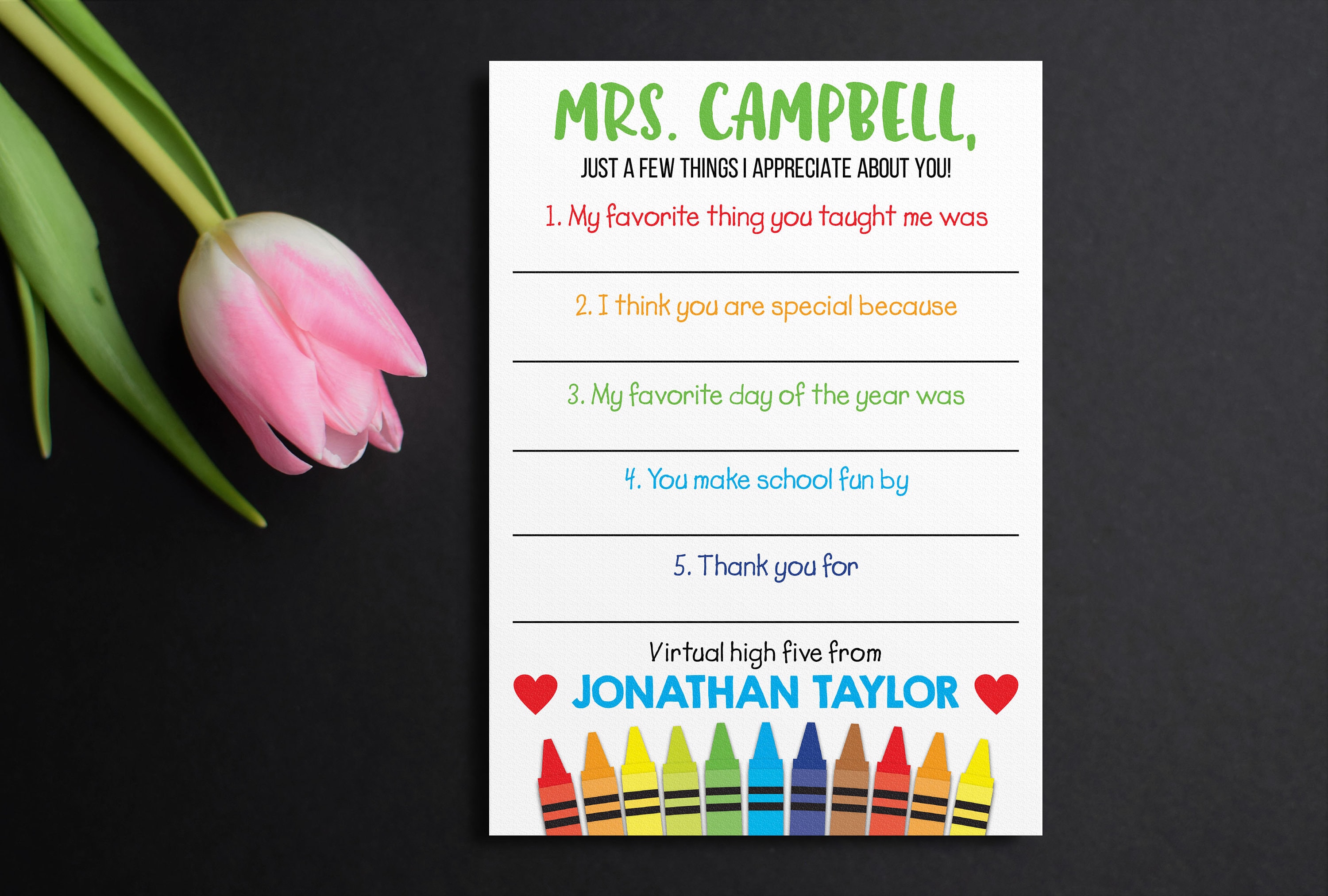 Editable Teacher Appreciation Letter Thank You Card Teacher - Etsy