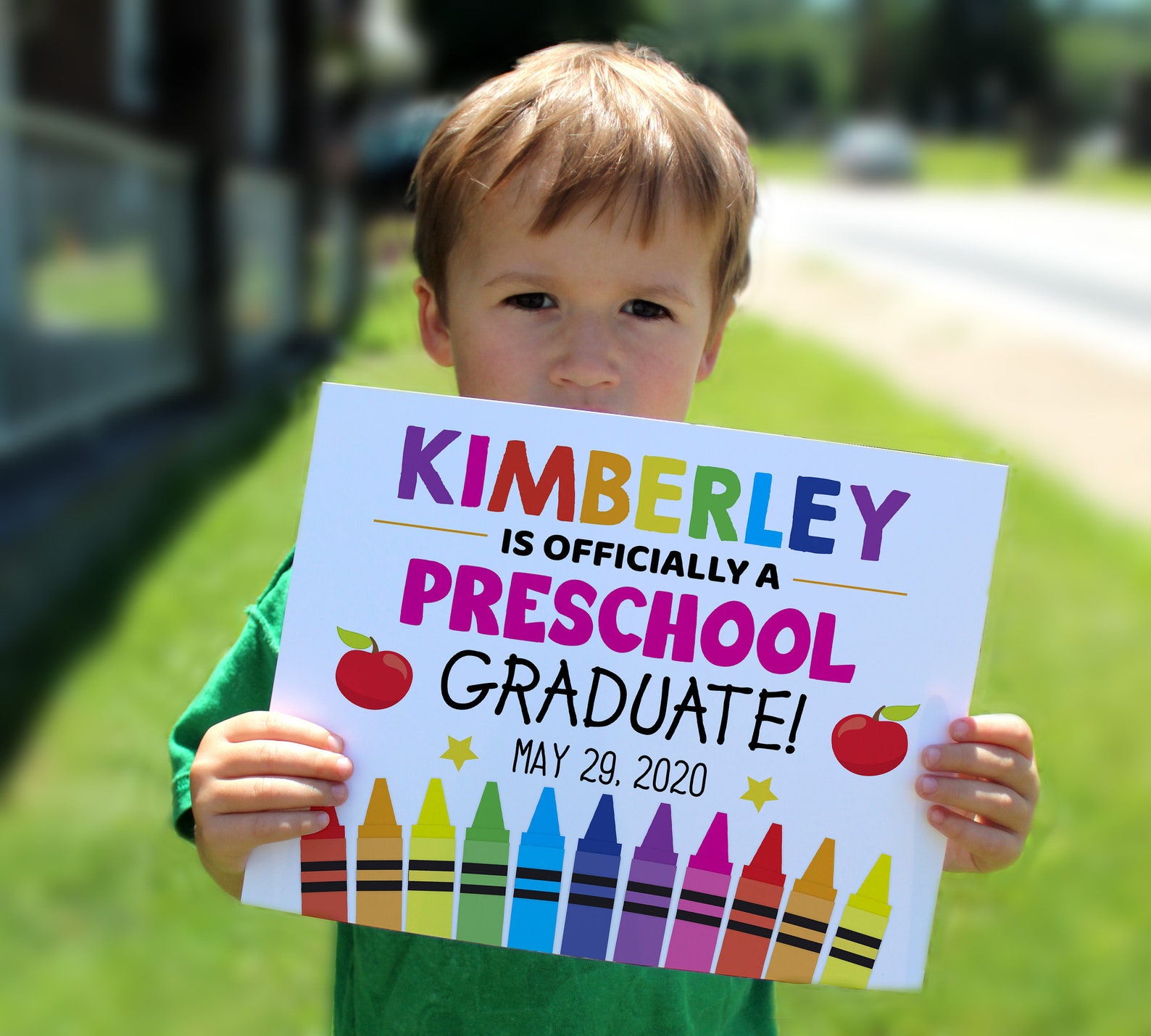 Editable Preschool Graduation Sign Personalized School Sign - Etsy