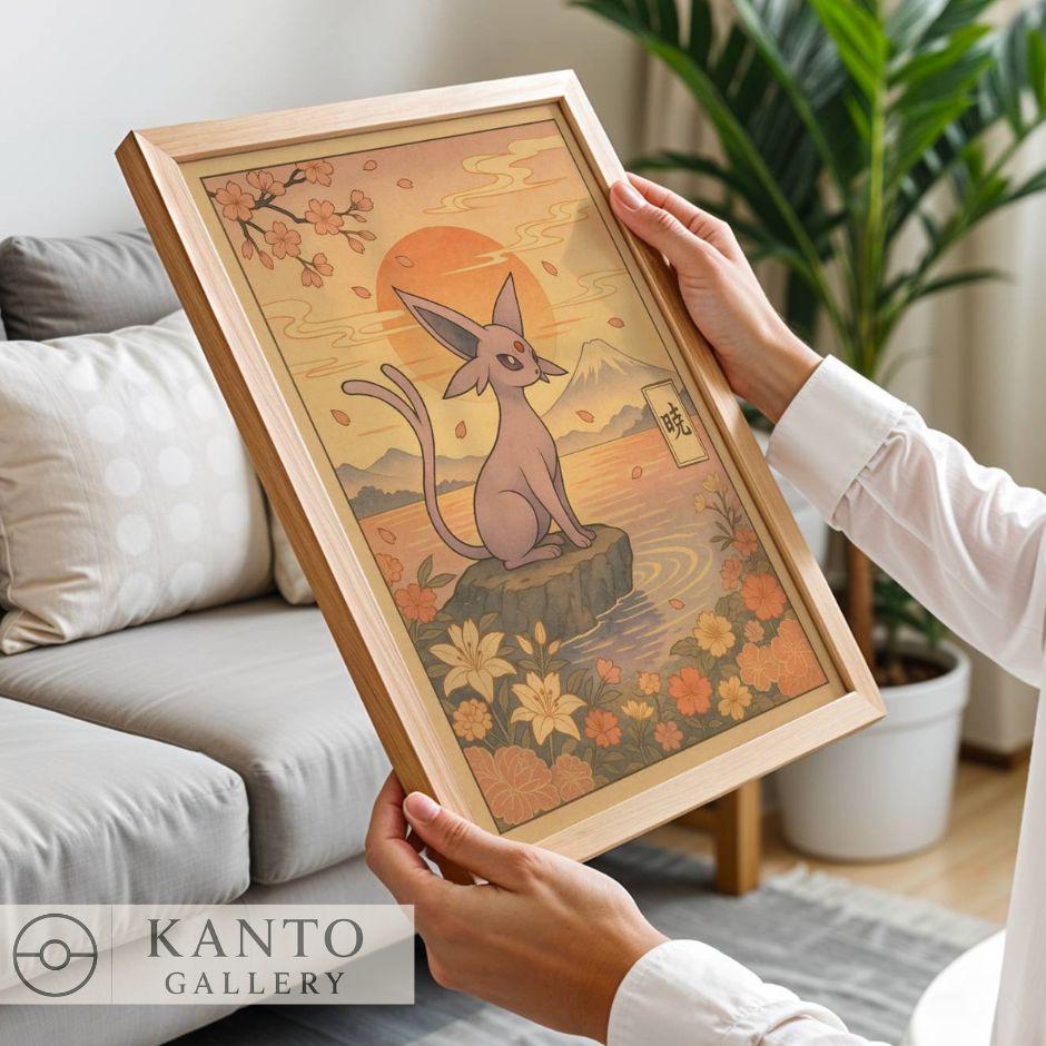 Umbreon & Espeon Poster, Pokemon Wall Art, Printable Digital Download ...