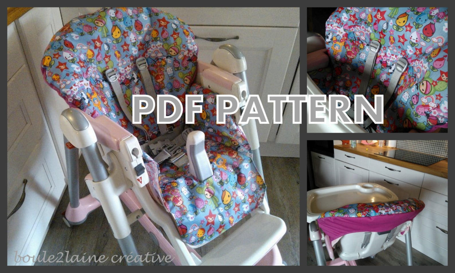 PDF Pattern DIY High Chair Cover / Patron Et Tuto PDF Housse Chaise ...