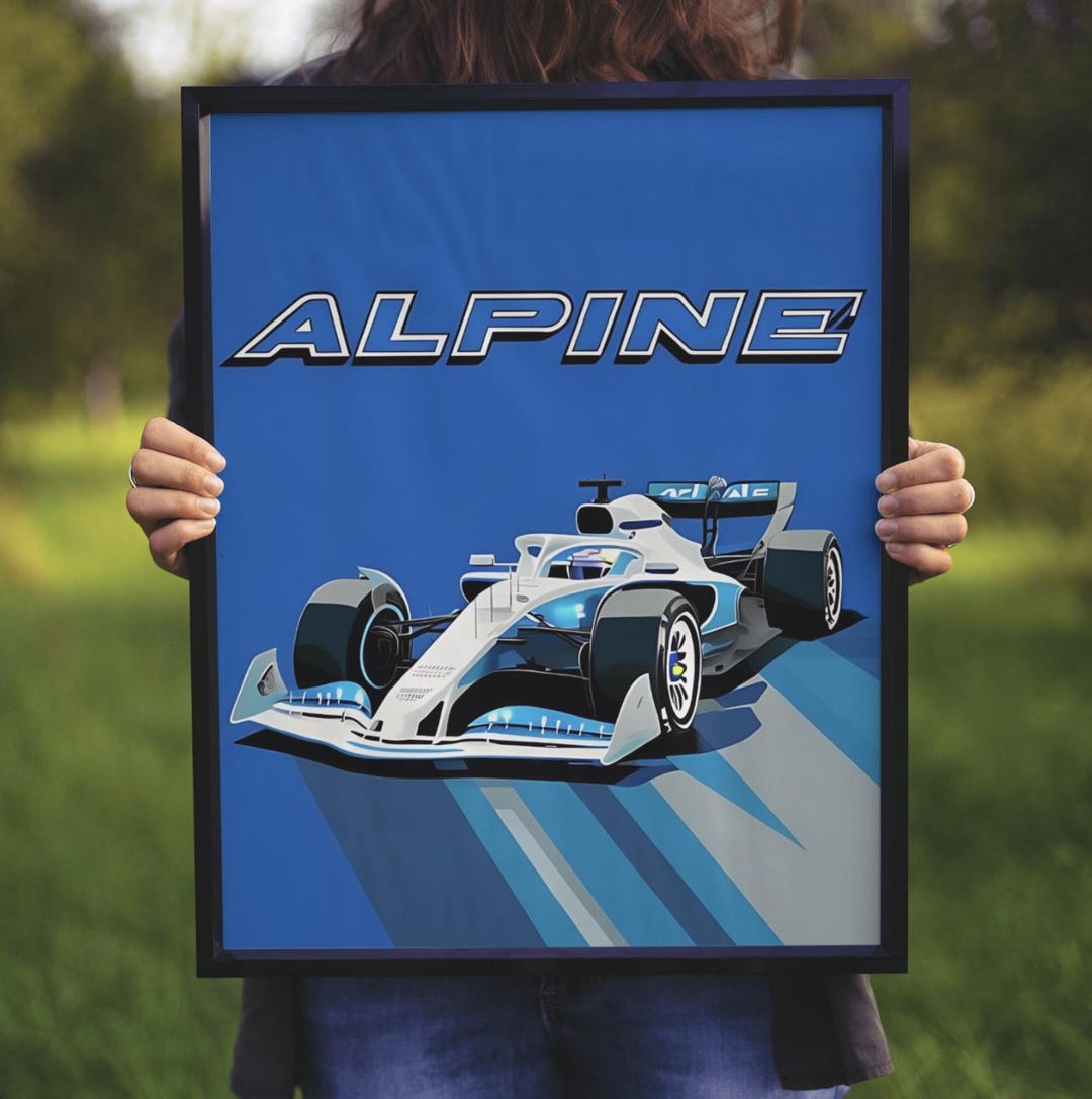Alpine F1 Racing Team Poster • Formula 1 Digital Art Print • Pierre ...