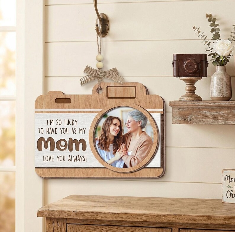 Mothers Day Gifts for Mom From Daughter Son, 3-layer Wooden Picture ...
