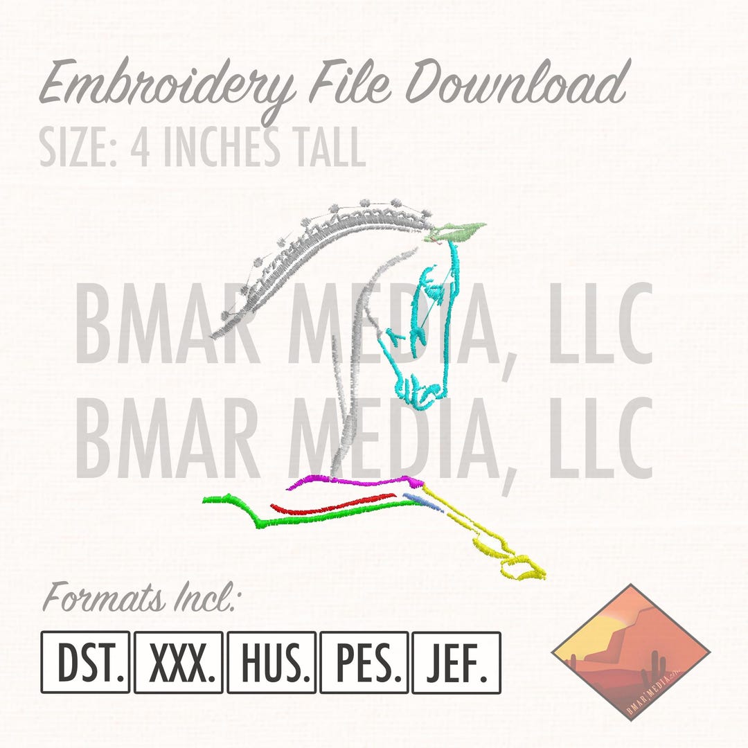 Dressage Equestrian Equine Horse Logo Embroidery Graphic File Download ...