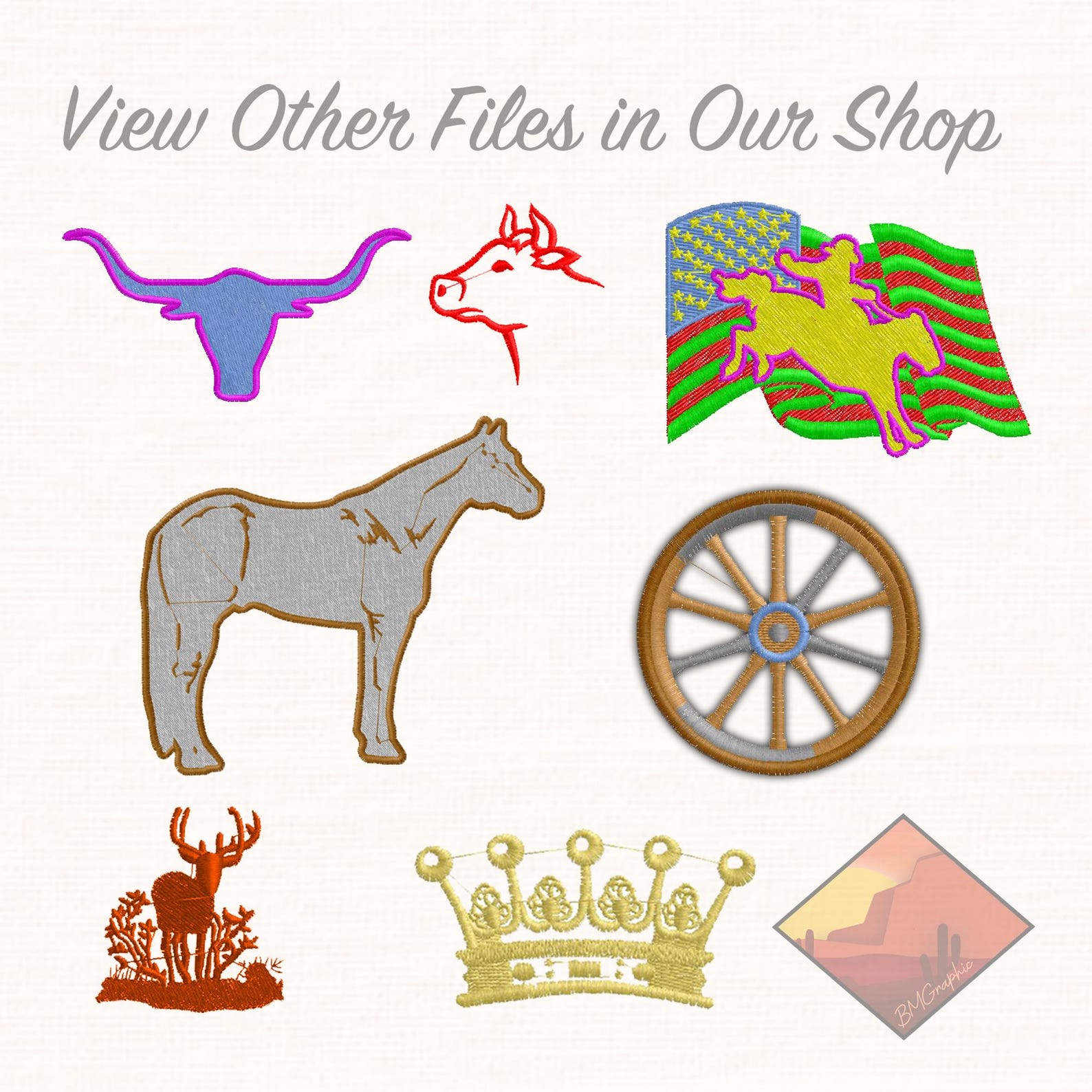 Farm Animals Pig Cow Horse Chicken Funny Farm Embroidery Graphic File ...