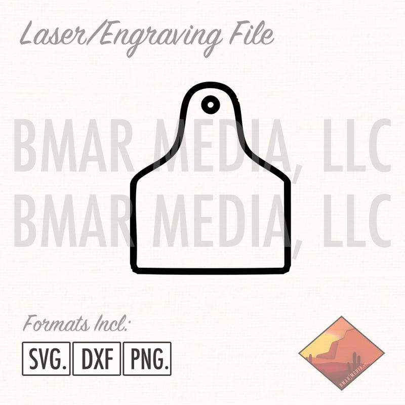 Cattle Tag Svg - Etsy