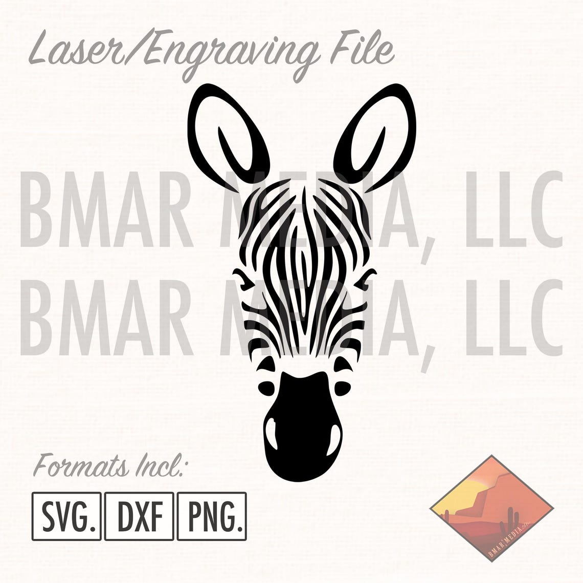 Zebra Wildlife Equus Zoo Animal Laser SVG DXF PNG File Download. 3 ...