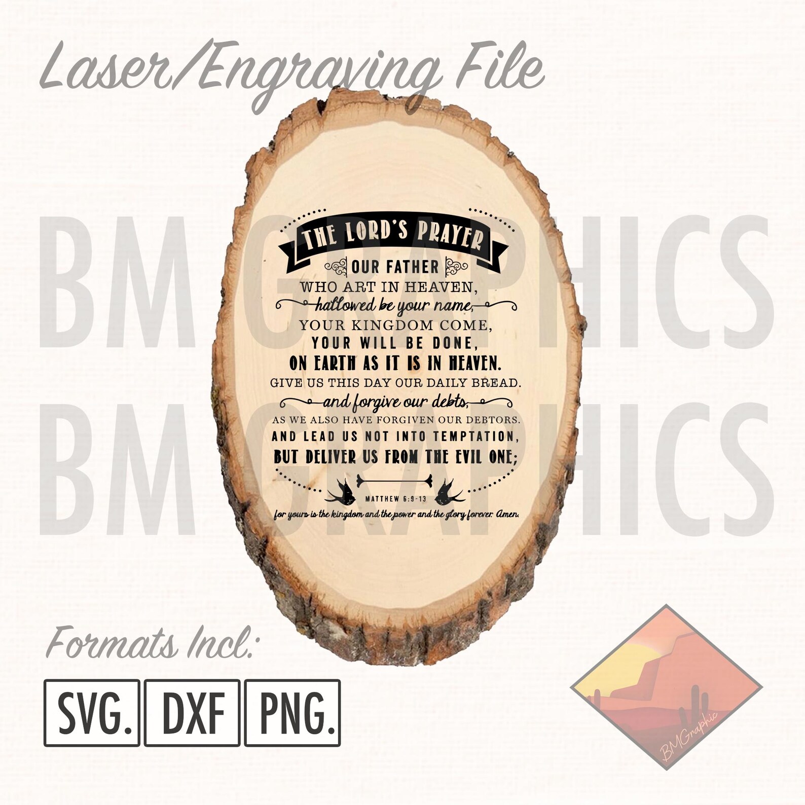 Lord's Prayer Laser Engraving File/graphic Download. 3 File Formats ...