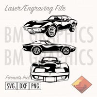 Corvette (C8) Silhouette Vector File - Etsy