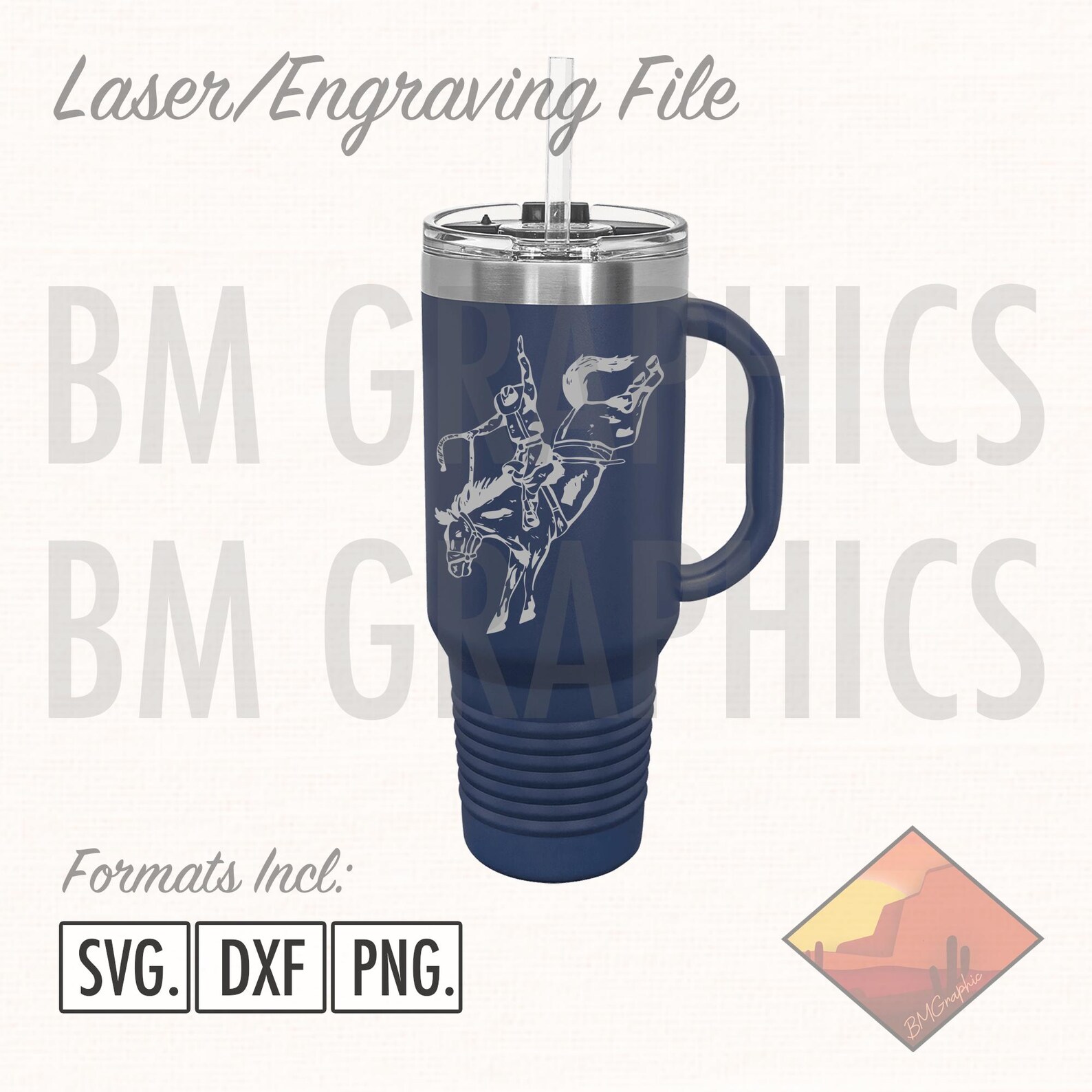 Bronc Rodeo Horse Bucking Bronco Laser Engraving File/graphic Download ...