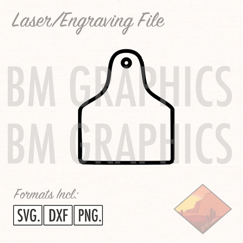 Cattle Tag Svg - Etsy