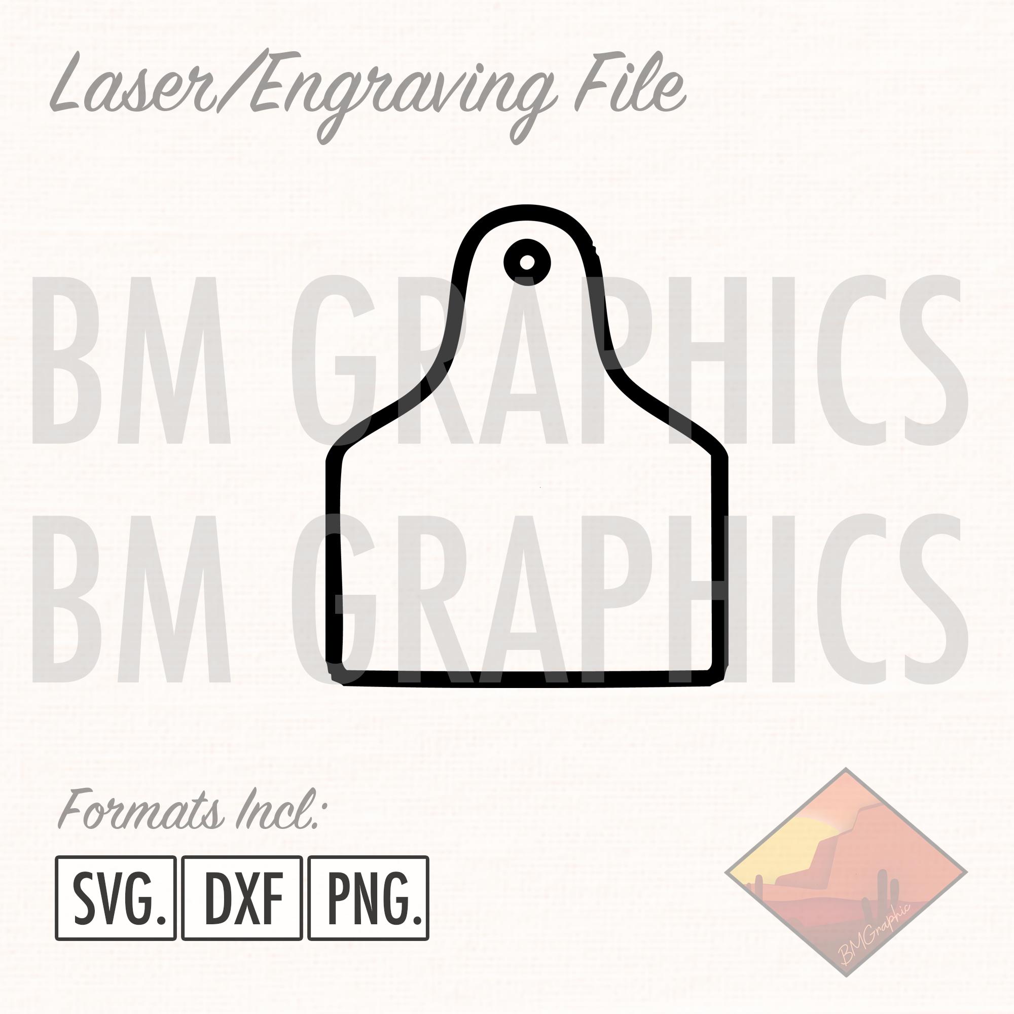 Cowtag Cattle Tag Laser Engraving File/graphic Download. 3 File Formats ...