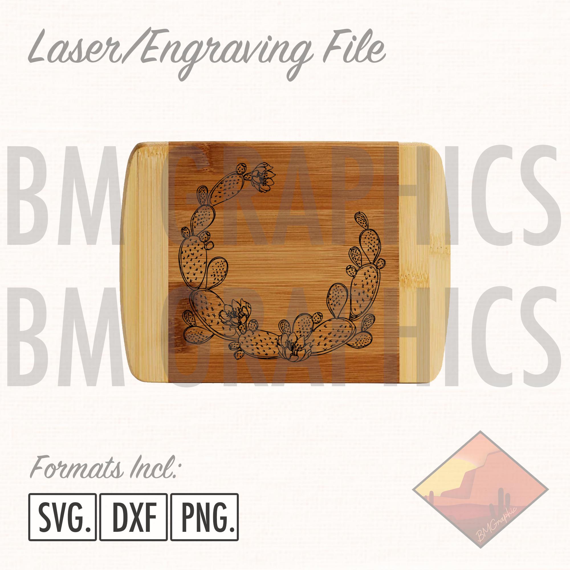 Cactus Desert Cut Cacti Floral Laser Engraving File/graphic Download. 3 ...