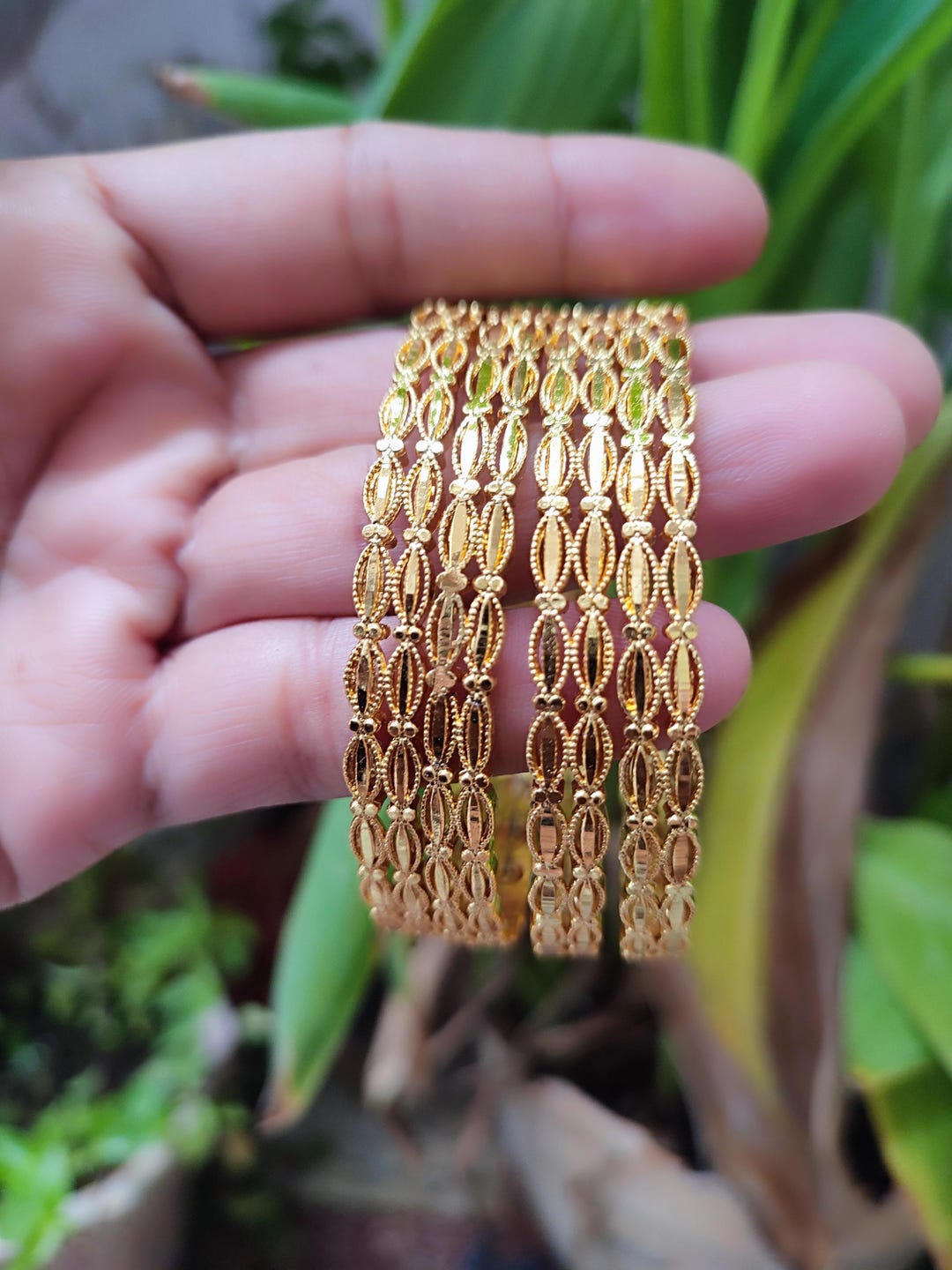 India Gold Plated Bangles/gold Plated Guarantee Bangles Set/set of 4 ...