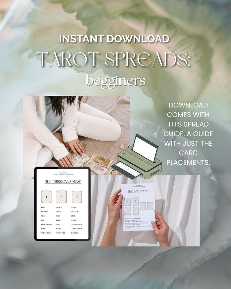 Tarot Spreads Bundle for Beginners. Tarot Workbook, Printable. - Etsy