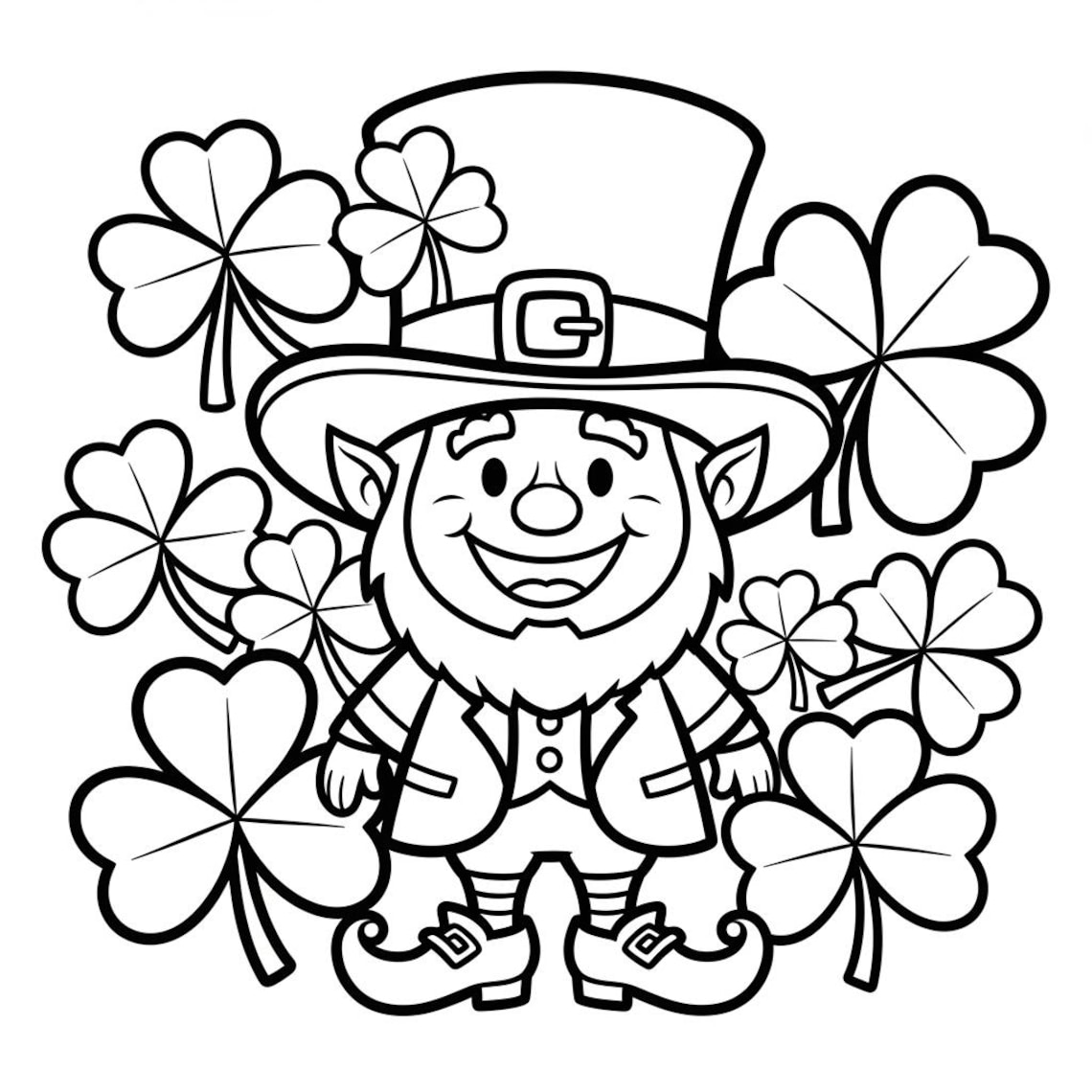 Irish Leprechaun Colouring 20+ Pages – Printable & Instant Download - Etsy