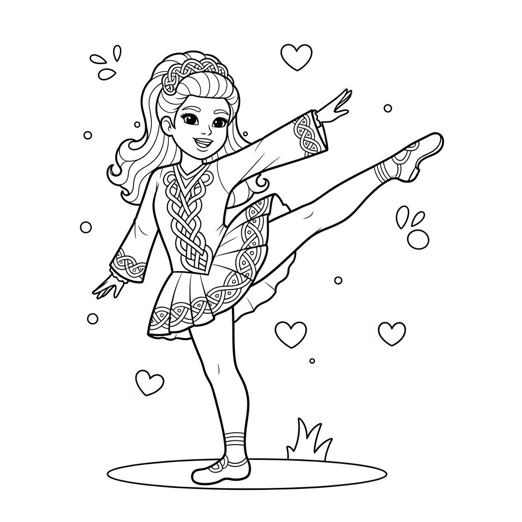 Irish Dance Printable Colouring 20+ Pages | Kids Celtic Art Activity ...