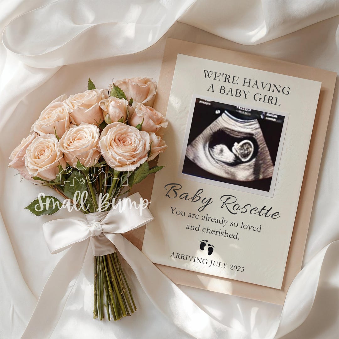 Digital Pregnancy Announcement for Social Media, Were Having A Girl ...
