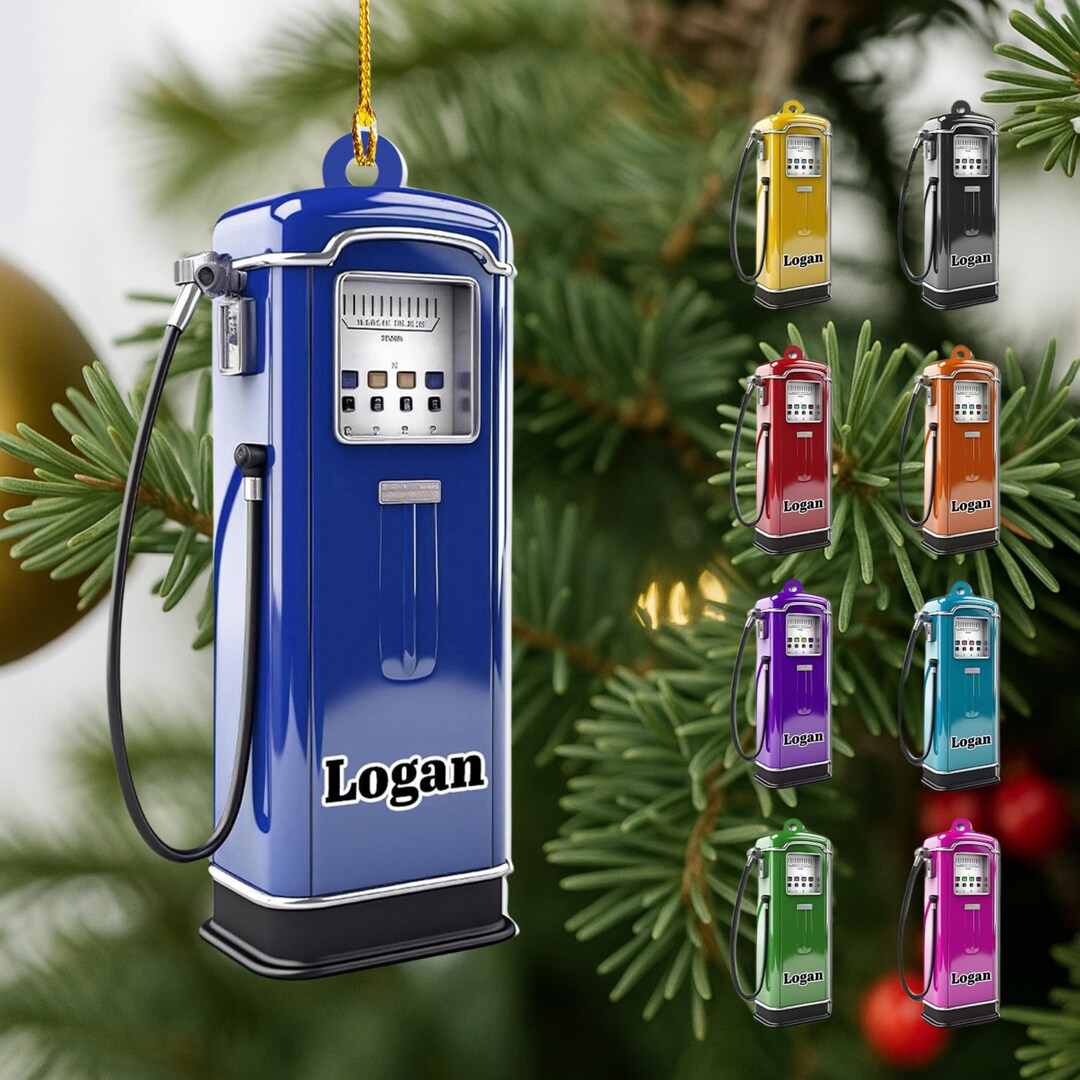 Personalized Gas Pump Christmas Ornament: Funny Gas Pump Ornament, Fuel ...