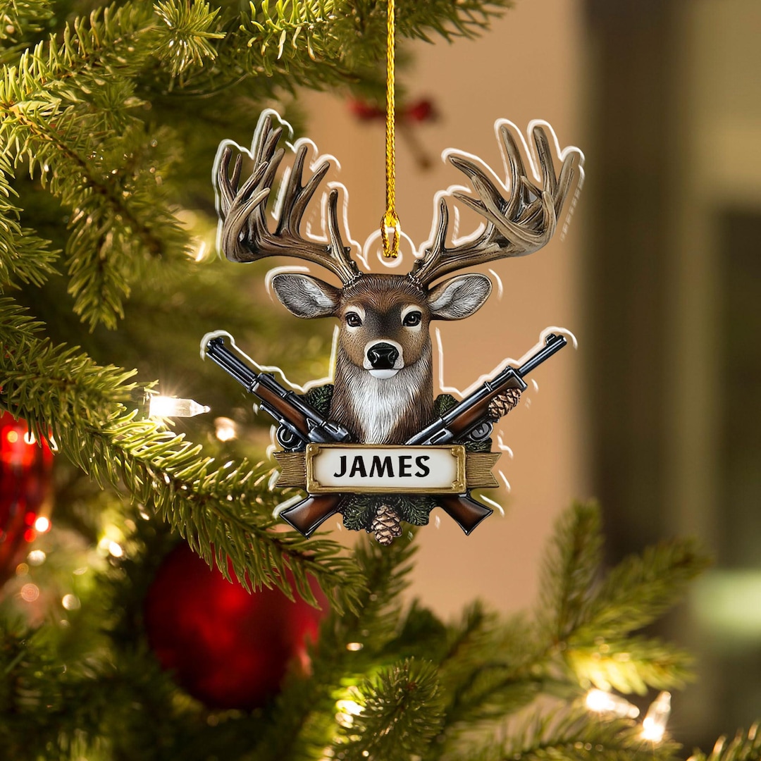 Personalized Hunting Ornament 2025: Custom Name Gift for Hunter Dad ...