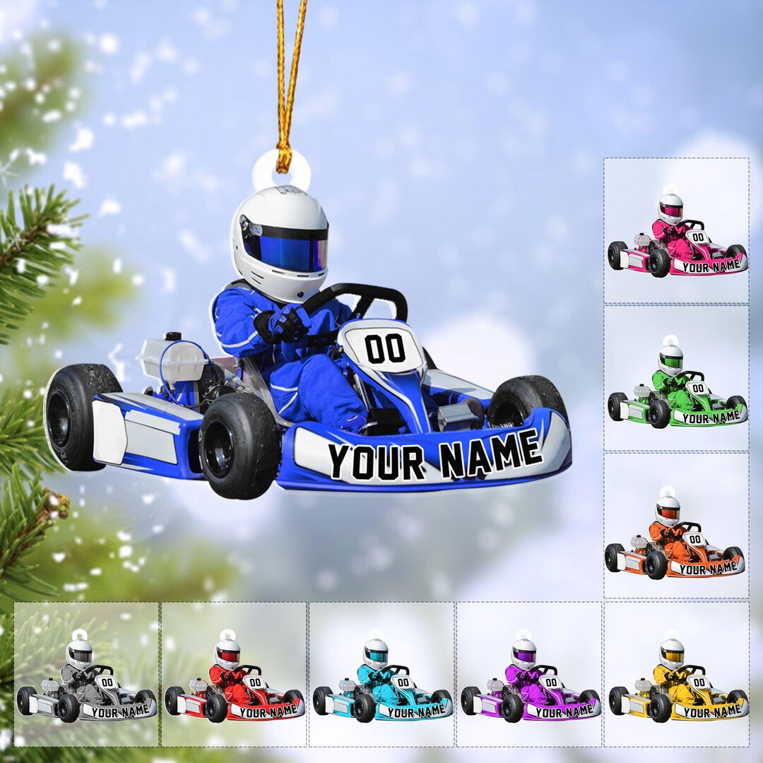 Custom F1 Racing Car Christmas Ornament - Personalized Name and Number ...