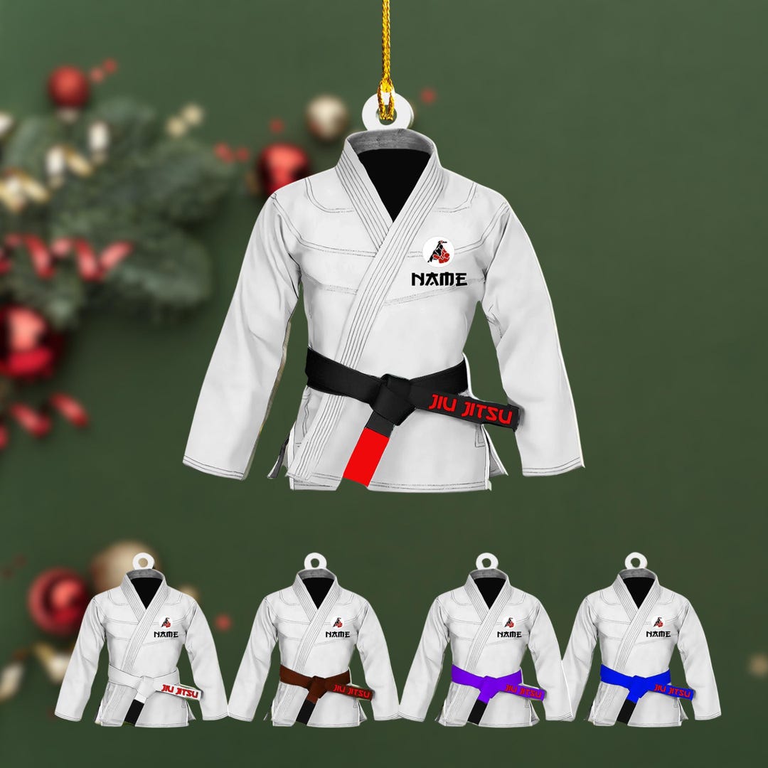 Personalized Jiu Jitsu Uniform 2D Flat Ornament, Custom BJJ Ornament ...
