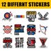COMBO 12 PCS Archery Sticker, Hunting Archery, Target Bow Stickers ...