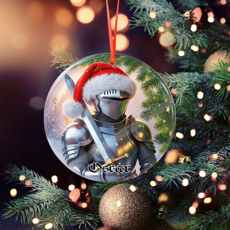 Personalized Armor of God Christmas Ceramic Ornament: Custom Templar ...