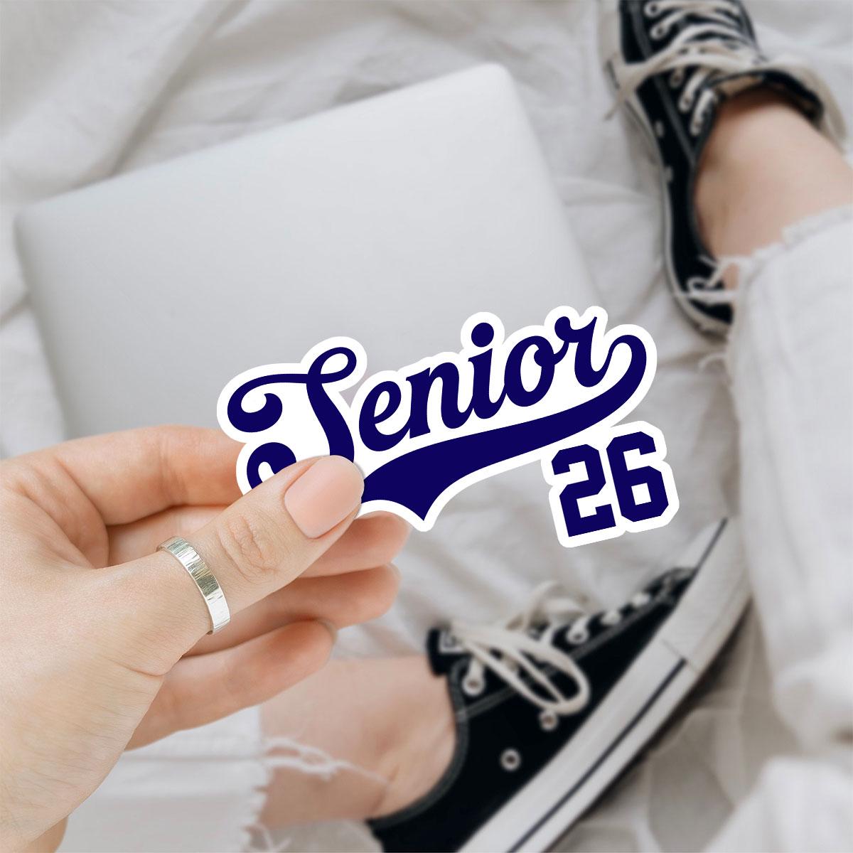 COMBO 3 PCS Class of 2026 Senior Stickers, Blue & White Theme Vinyl ...