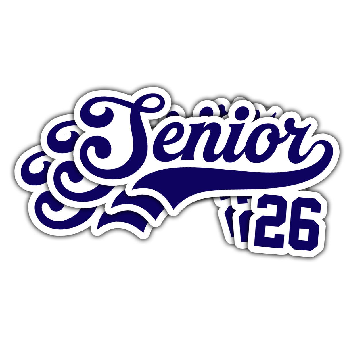 COMBO 3 PCS Class of 2026 Senior Stickers, Blue & White Theme Vinyl ...