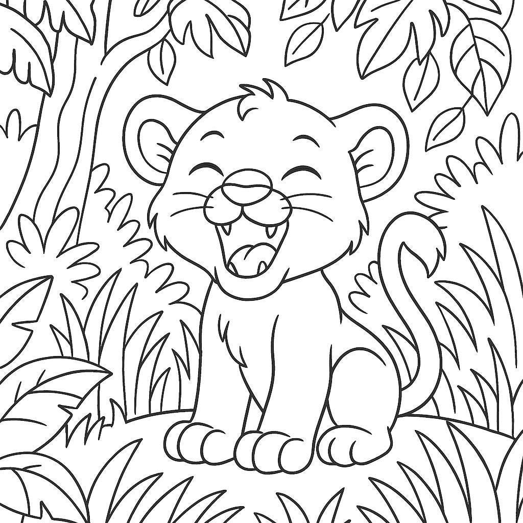 Kids Jungle Safari Coloring Activity Book - 18 Printable PDF Animals ...