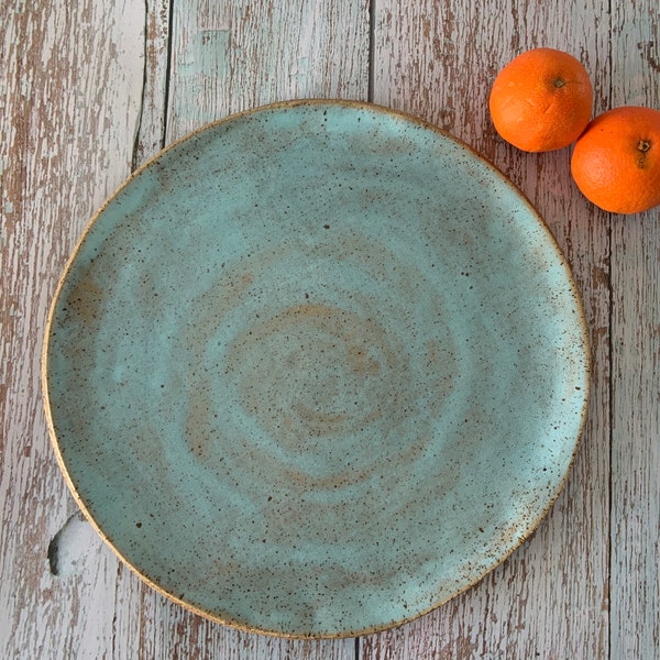 Ceramic Flat Cake Plate - Etsy