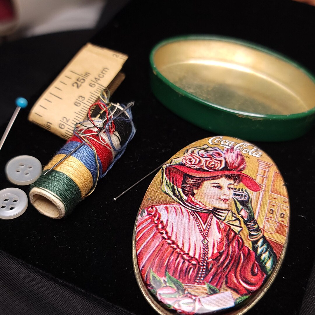 Vintage Coca-cola Lady Sewing Kit Tin – Made in Hong Kong - Etsy