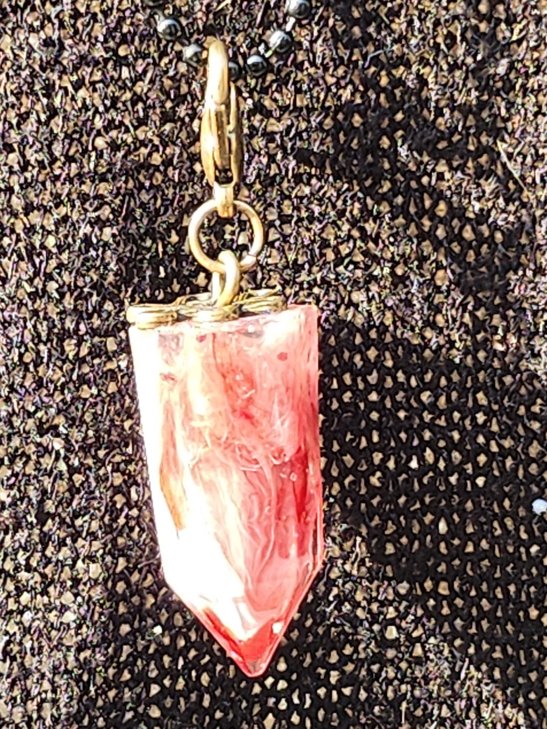 Marble Maroon Dream Cosmos Glow in the Dark Prism Pendant - Etsy