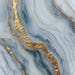 Set of 3 Prints: Elegant Gray Blue Marble Wall Art – Gold Accented ...