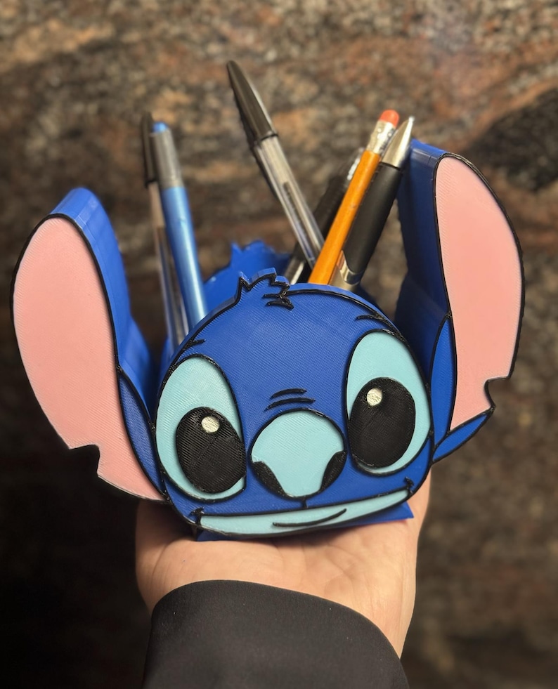 Stitch Pencil Holder STL FILE ONLY - Etsy