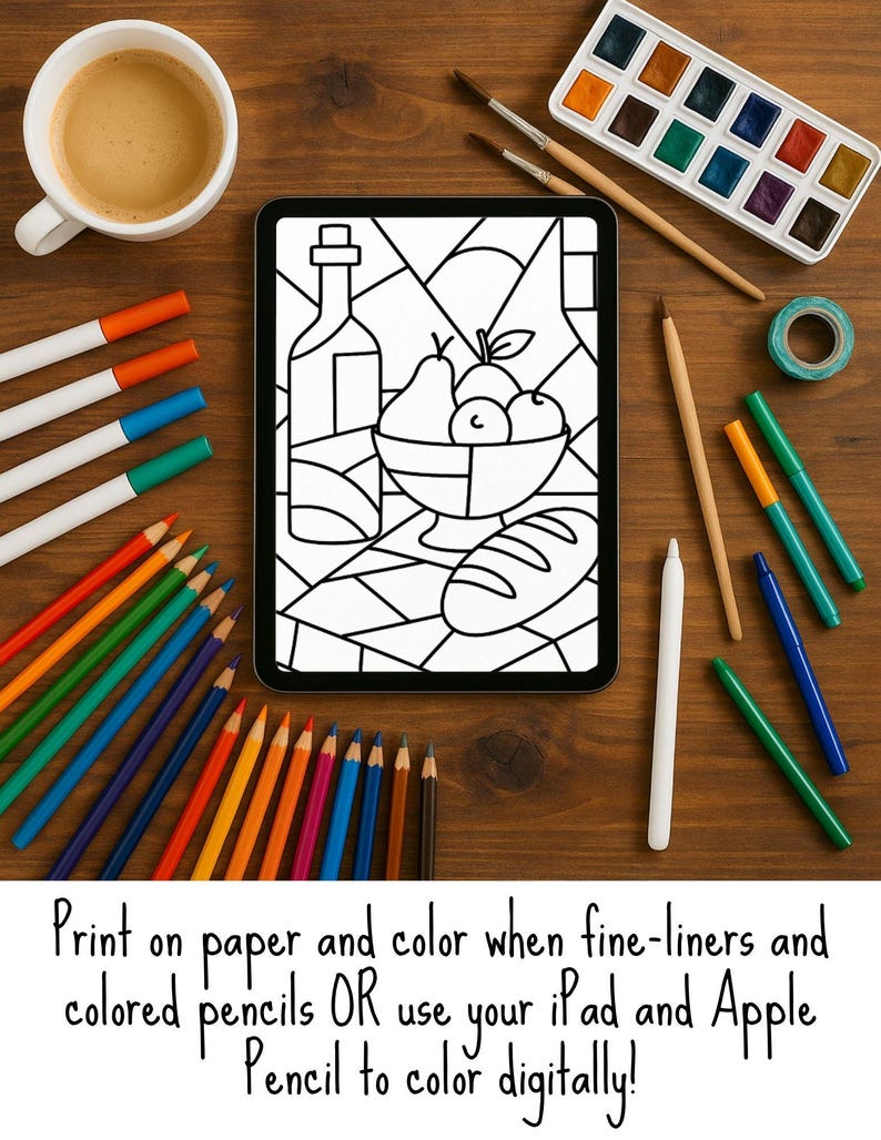 Picasso-inspired Coloring Pages – 5-page Printable Set | Abstract Art ...