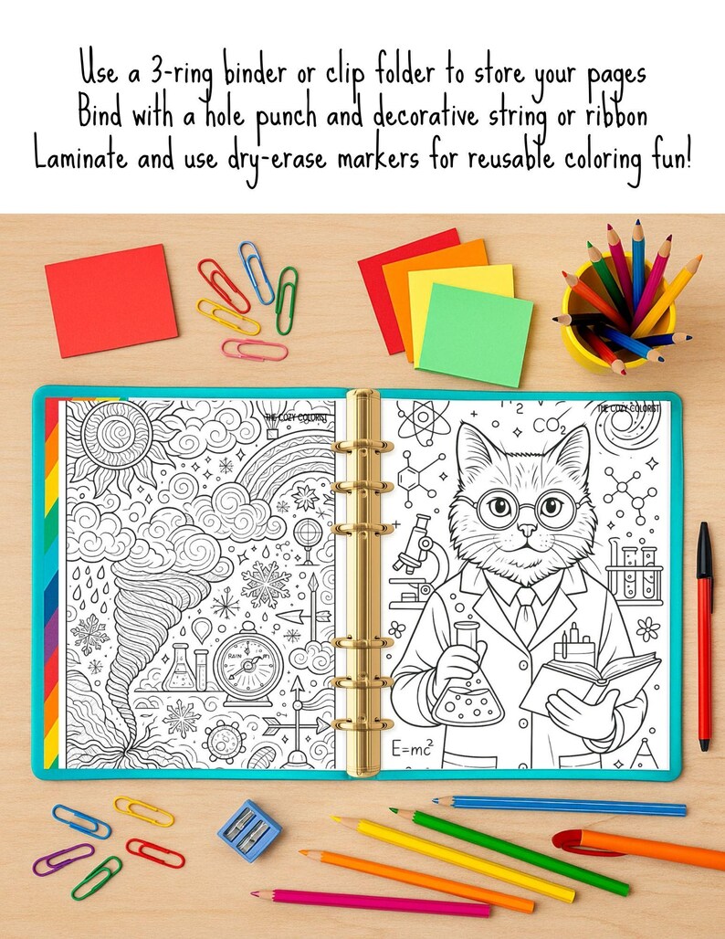 Science Adult Coloring Pages: Astronomy, Chemistry, Fossils (printable ...