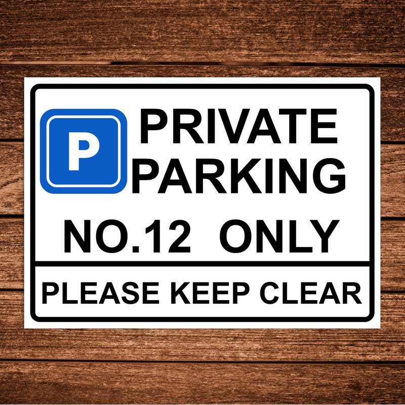 Metal Parking Space Sign - Etsy UK