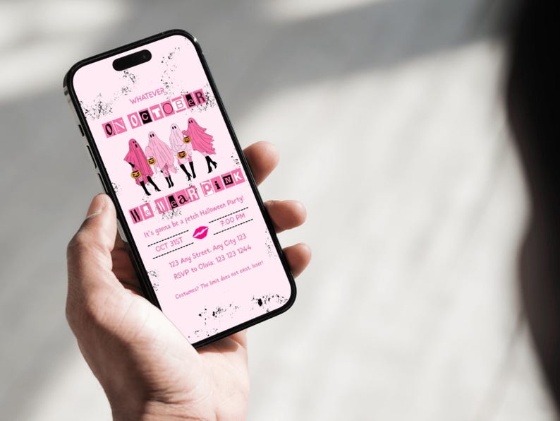 Editable Mean Girls Halloween Party Invitation Canva Template Girls ...