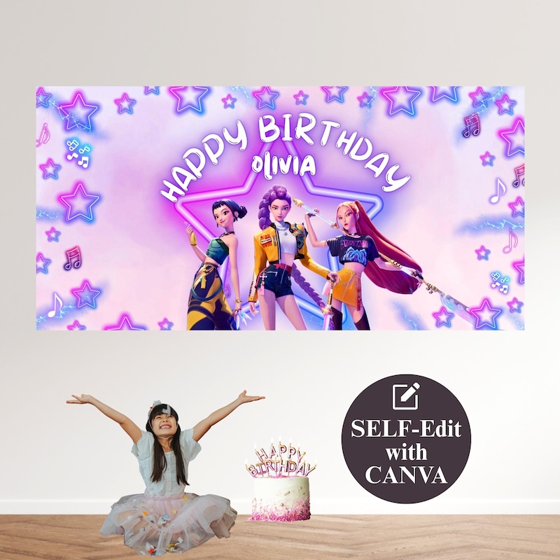 Kpop Demon Hunters Background Backdrop - Etsy