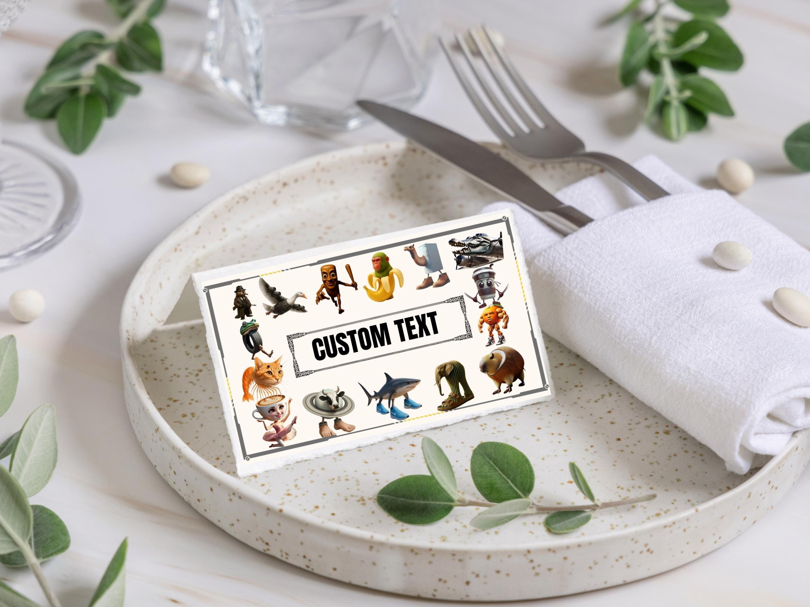 Italian Brainrot Food Label Signs Editable Viral Funny Meme Inspired ...