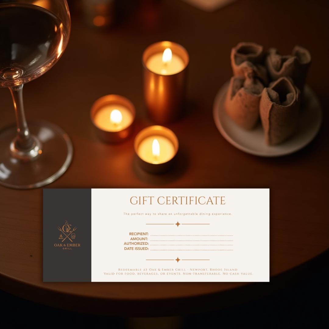 Restaurant Gift Certificate Template | Editable Canva Template for ...