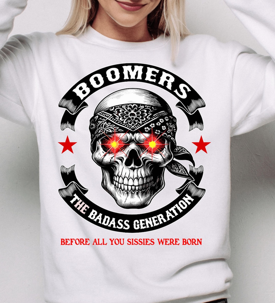 Boomer Badass Skull PNG: Vintage Biker Design (digital Download) - Etsy