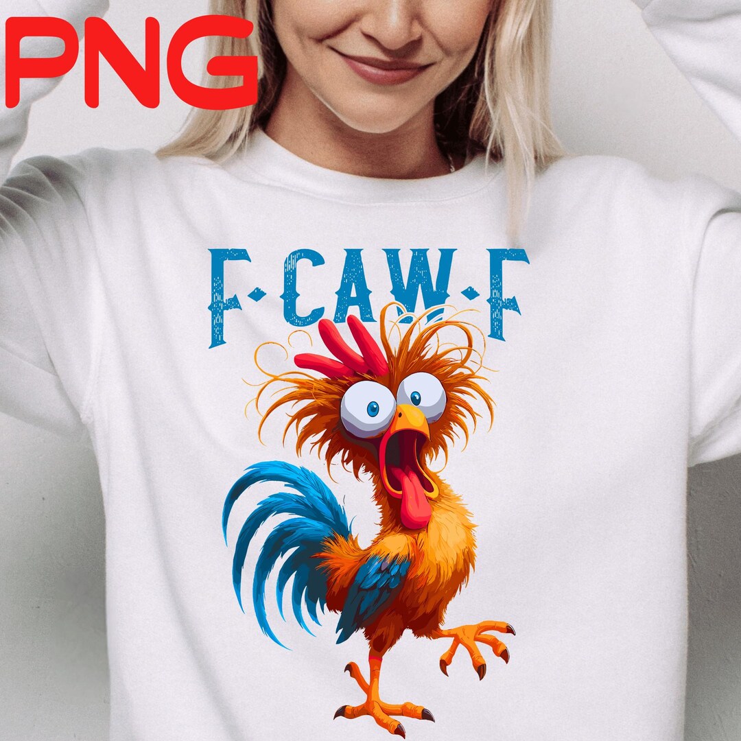 Funny Rooster Meme PNG: "f-caw-f" Chicken Humor (digital Download) - Etsy