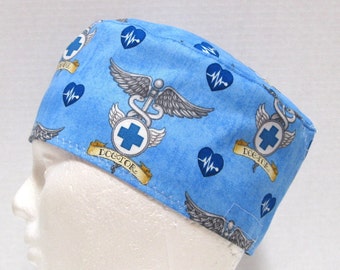 Mens Scrub Hat, Surgical Cap or Orthopedic Surgeon Cap Anatomical ...